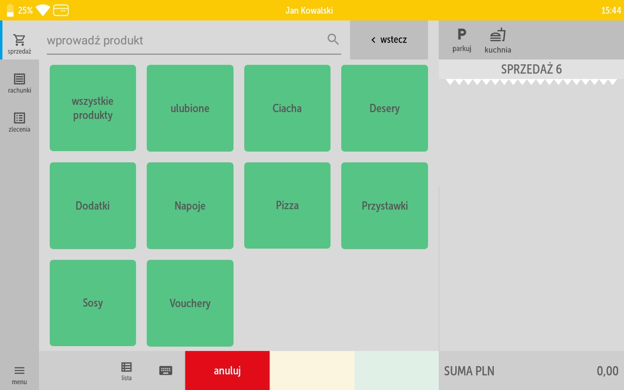 Zmiana układu graficznego aplikacji sprzedażowej